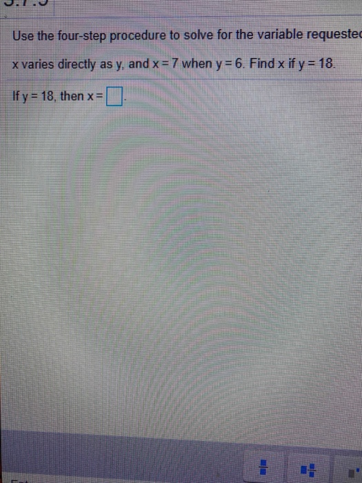 Solved Use the four-step procedure to solve for the variable | Chegg.com