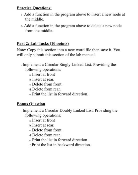 Solved using c++ languages , plase don't use malloc and | Chegg.com