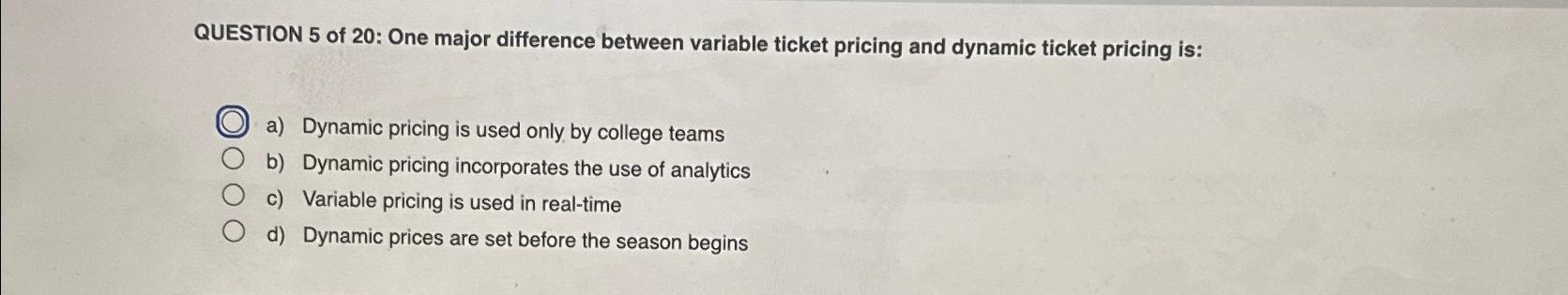 Solved QUESTION 5 ﻿of 20: One major difference between | Chegg.com