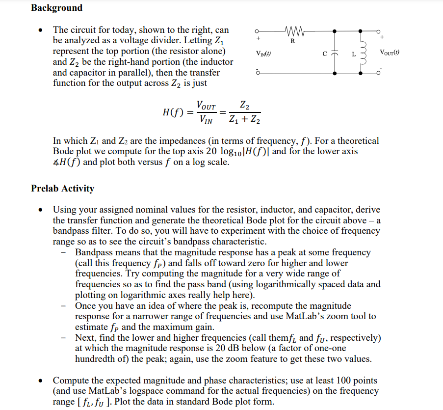 Nominal Resistor value: 4700 ﻿ohms Nominal Capacitor | Chegg.com