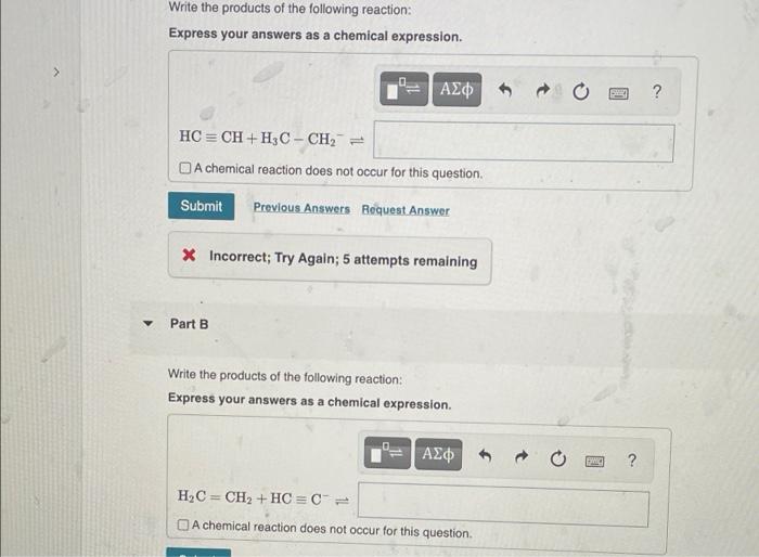 Solved Write the products of the following reaction: Express | Chegg.com