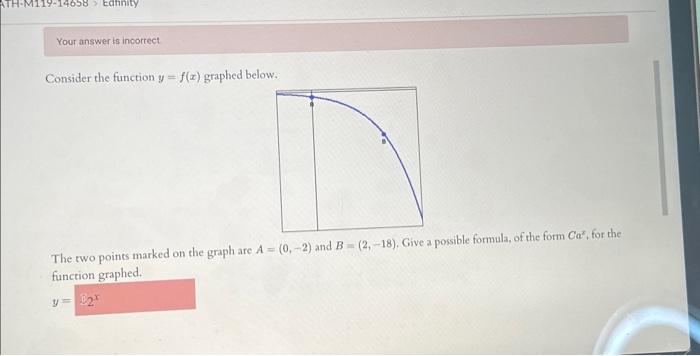 Solved Consider the function y=f(x) graphed below. The two | Chegg.com