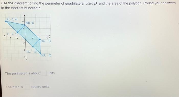 Solved Use the diagram to find the perimeter. Round your | Chegg.com