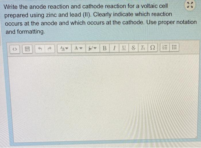 Solved Write the anode reaction and cathode reaction for a | Chegg.com