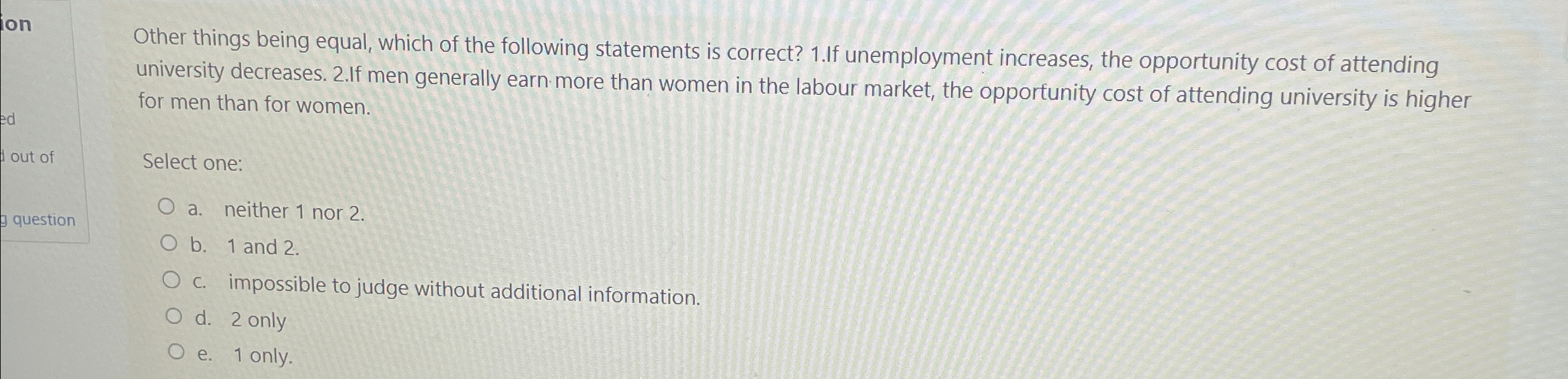 Solved Other things being equal, which of the following | Chegg.com