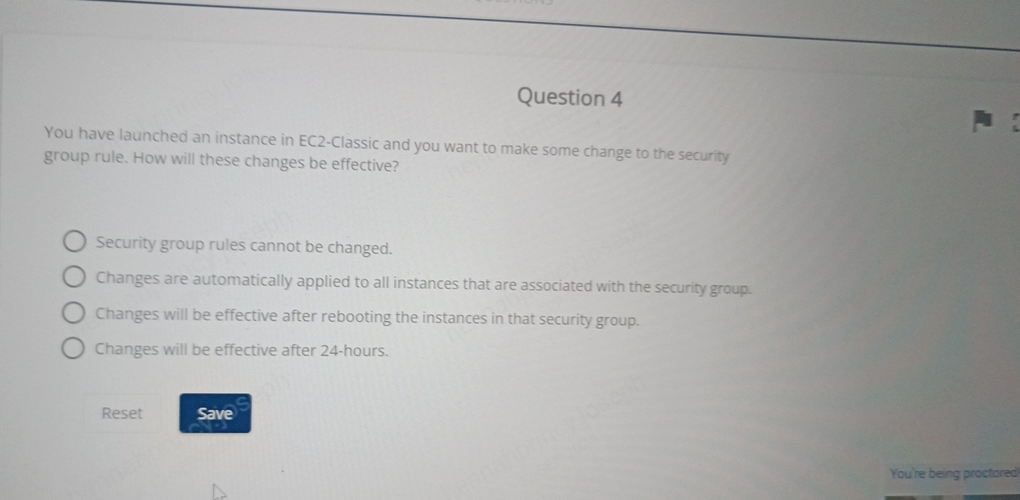Solved Question 4You have launched an instance in | Chegg.com