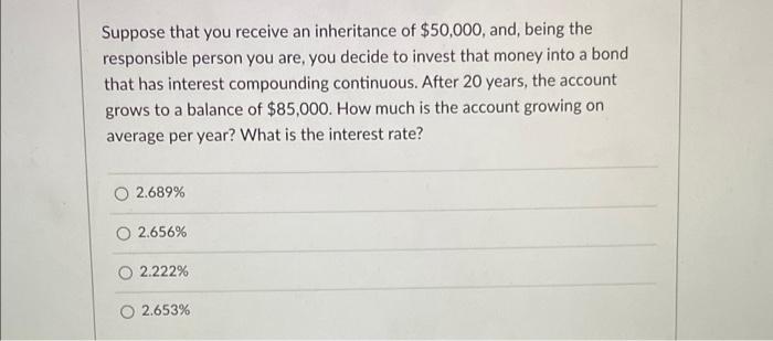 Solved Suppose that you invest $5,000 into a CD (Certificate | Chegg.com