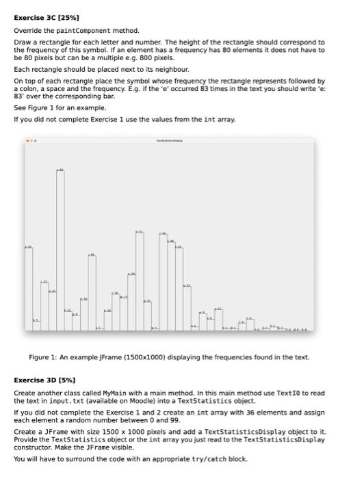 Solved Exercise 3C [25\%] Override the paintComponent | Chegg.com