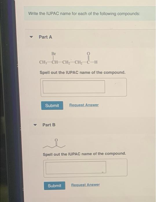 Solved Write the common name for each of the following | Chegg.com