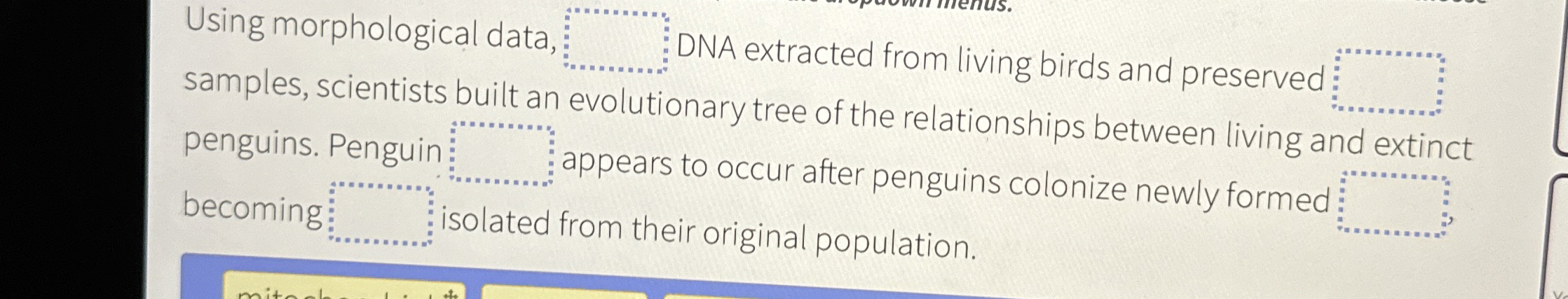 Solved Using morphological data, ﻿DNA extracted from | Chegg.com