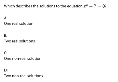 Solved Which describes the solutions to the equation | Chegg.com