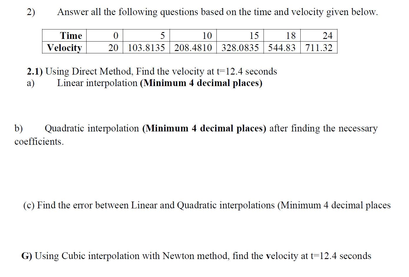 Solved Answer all the following questions based on the time | Chegg.com