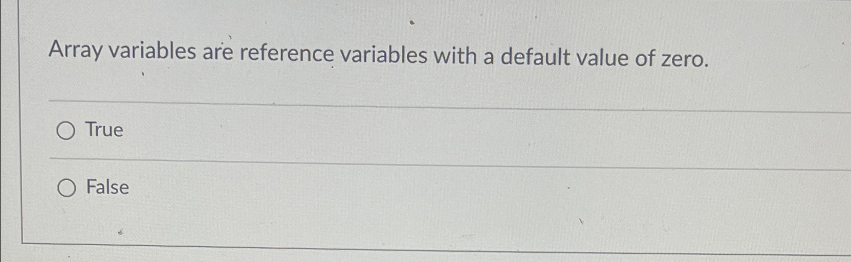 Solved Array variables are reference variables with a | Chegg.com