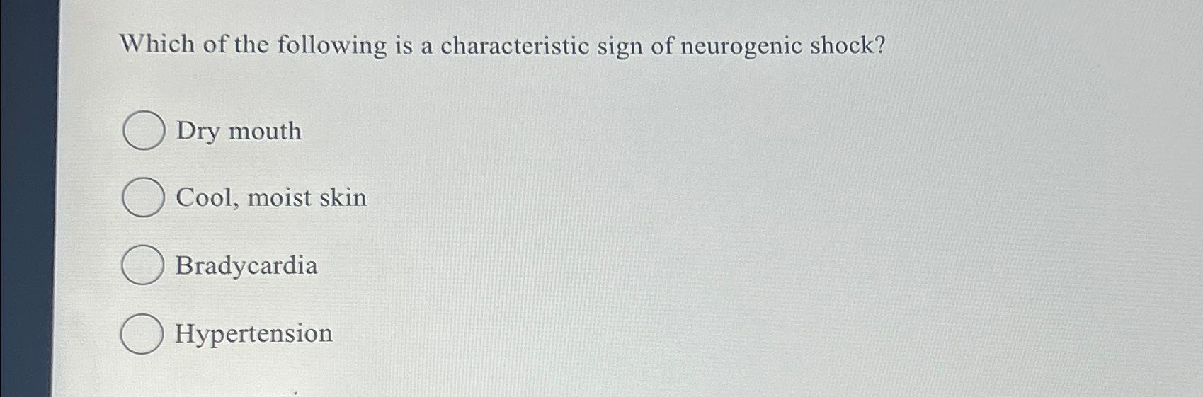 Solved Which of the following is a characteristic sign of | Chegg.com
