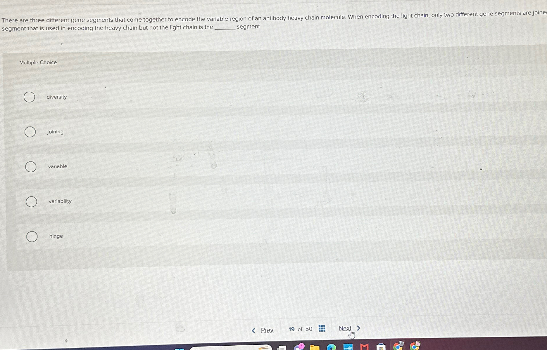 Solved segment that is used in encoding the heavy chain but | Chegg.com
