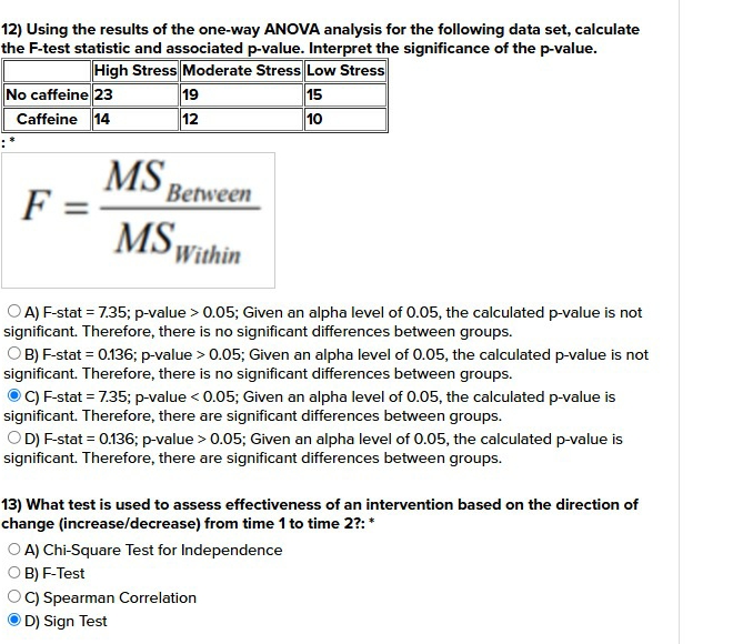 Solved Using the results of the one-way ANOVA analysis for | Chegg.com