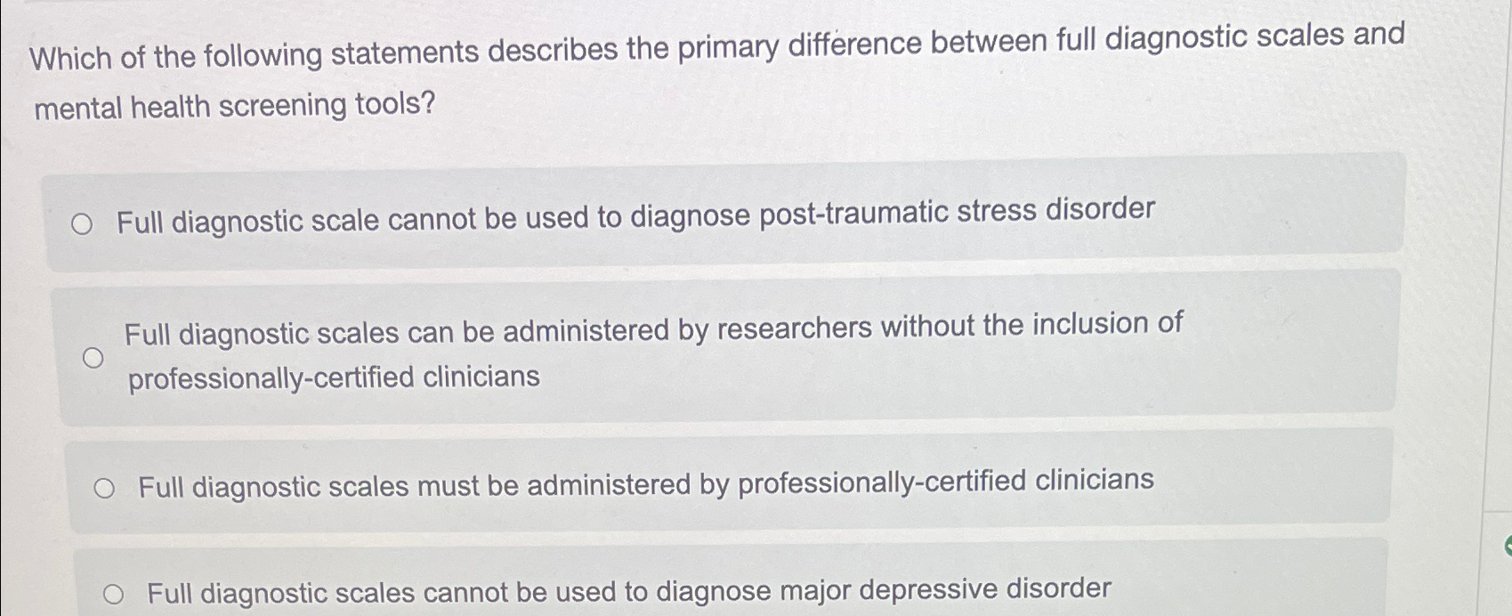 Solved Which of the following statements describes the | Chegg.com