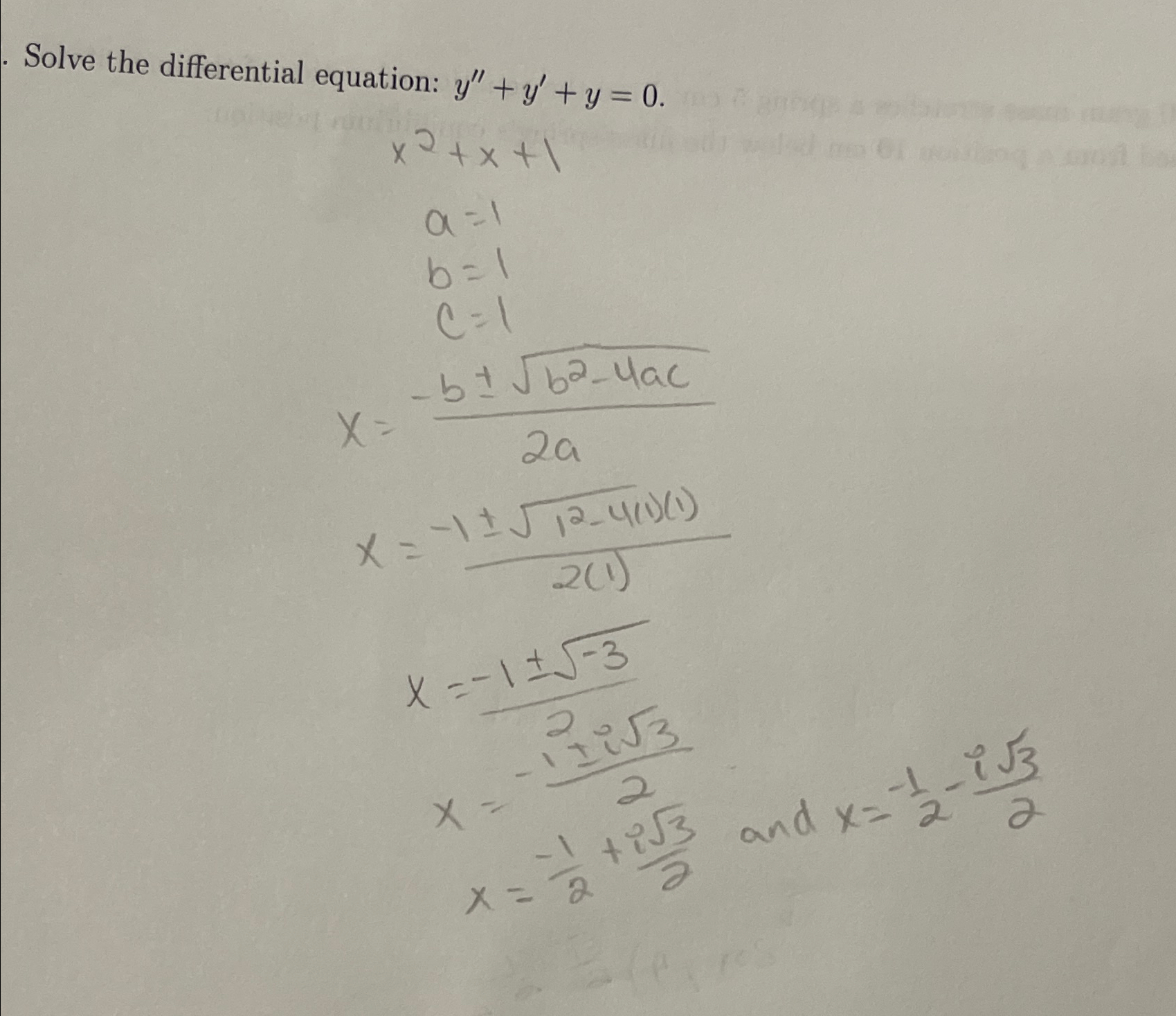 Solved Solve the differential equation: | Chegg.com