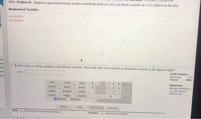 Solved 9 Problem 8 Suppose A Spaceship Heading Straight