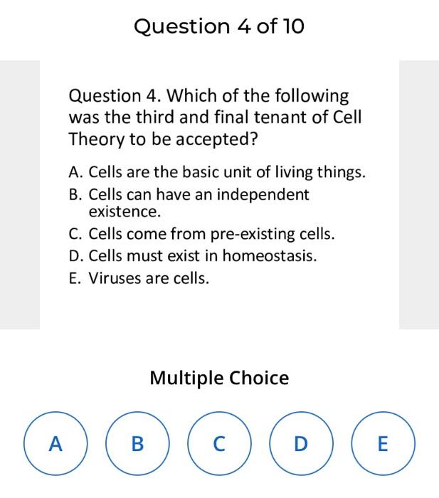 Solved Question 4 of 10 Question 4. Which of the following | Chegg.com