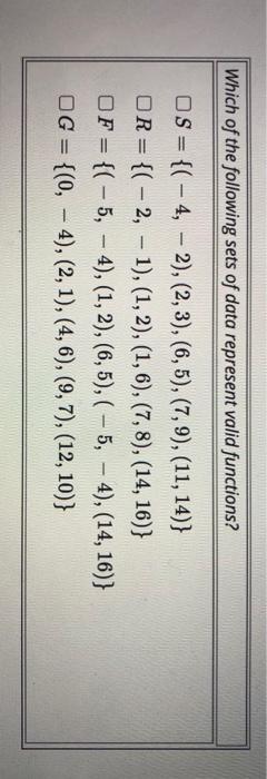 Solved Select all of the following tables which represent y | Chegg.com