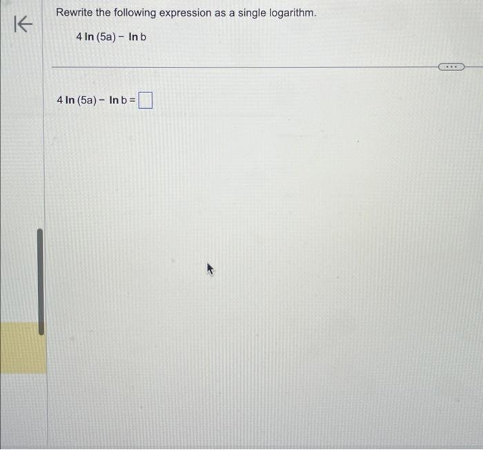 Solved Rewrite the following expression as a single | Chegg.com