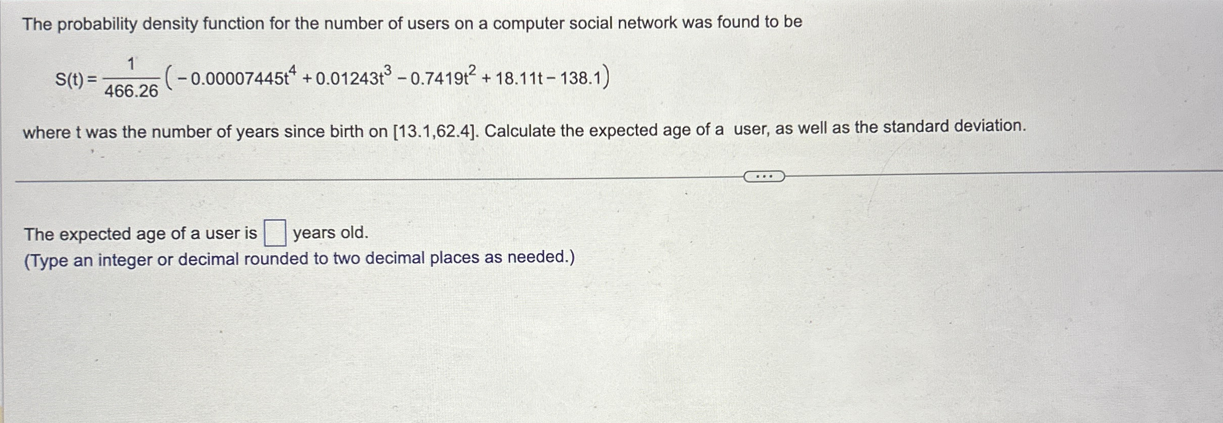 Solved The probability density function for the number of | Chegg.com