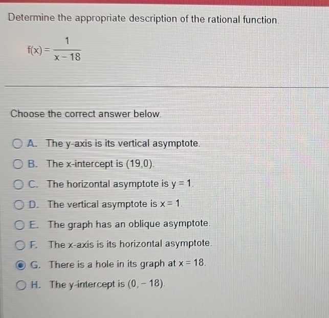 Solved Determine The Appropriate Description Of The Rational