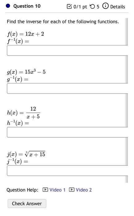 Solved Question | Chegg.com