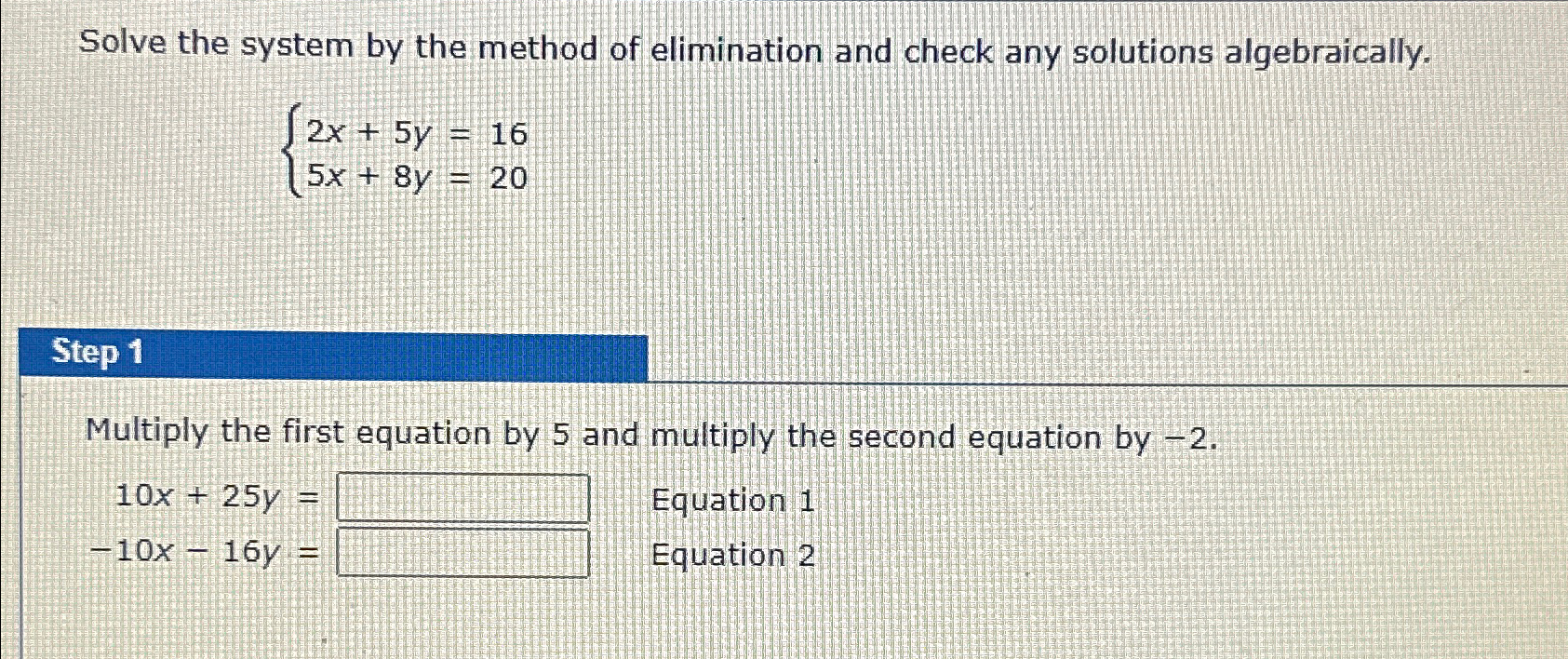 Solved Solve the system by the method of elimination and | Chegg.com