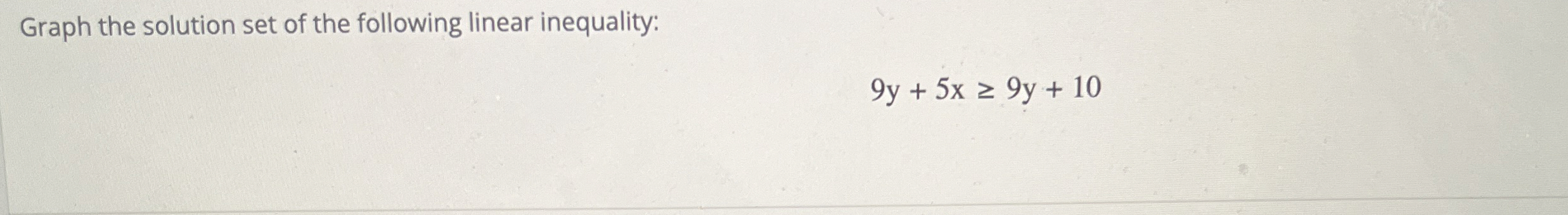 Solved Graph the solution set of the following linear | Chegg.com
