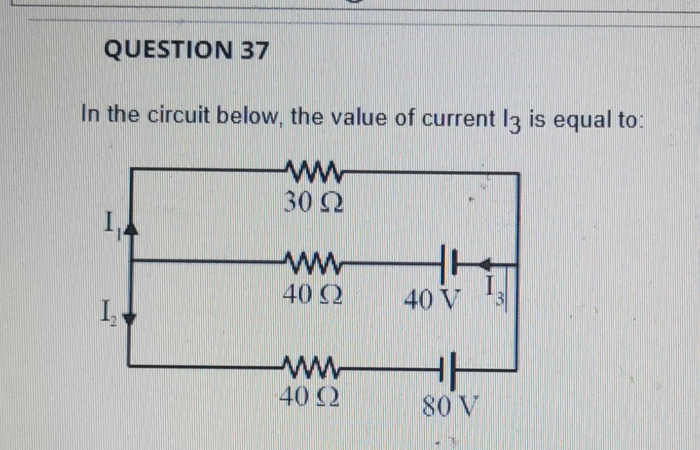 Solved In the given circuit the current ∣1 is equal toIn the | Chegg.com