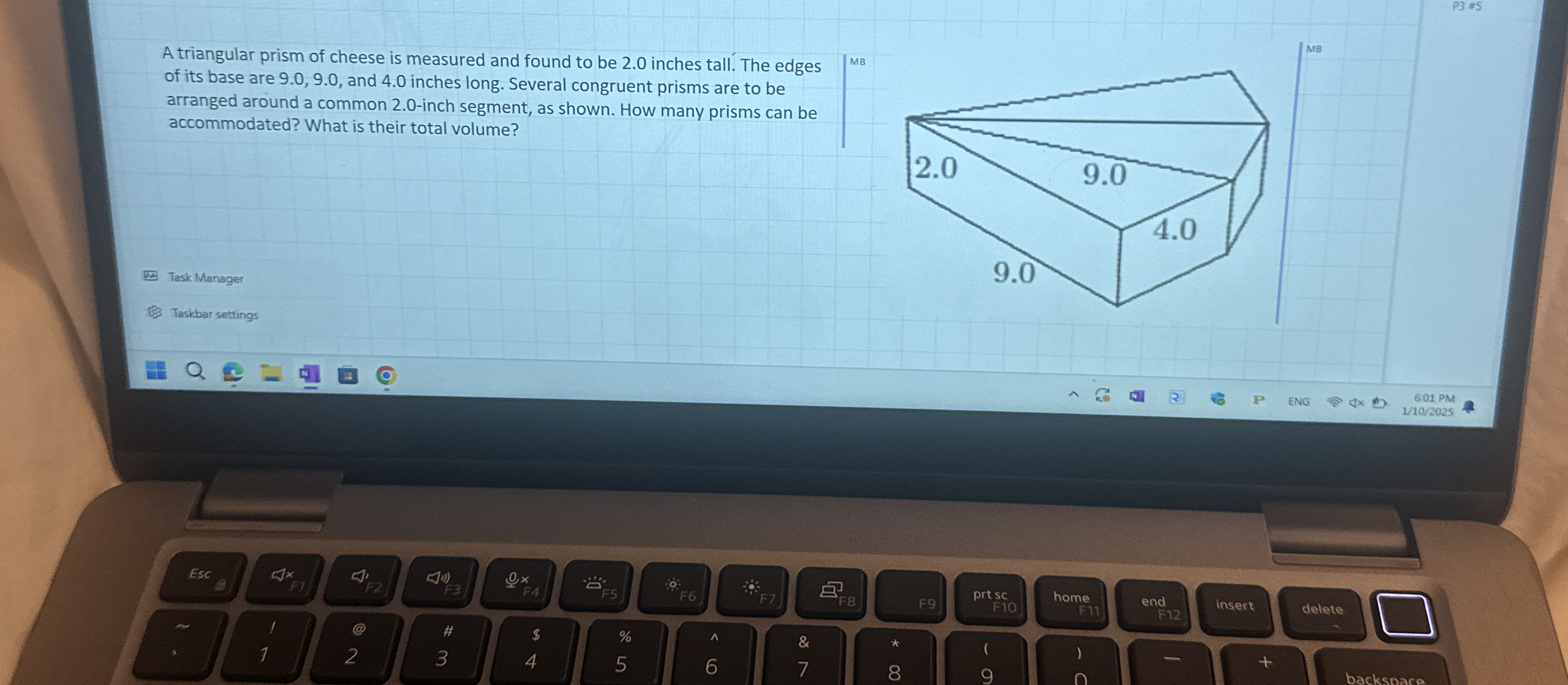 Solved A triangular prism of cheese is measured and found to | Chegg.com
