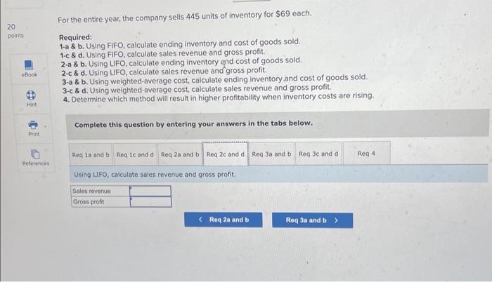 Solved 3-a \& b. Using weighted-average cost, calculate | Chegg.com