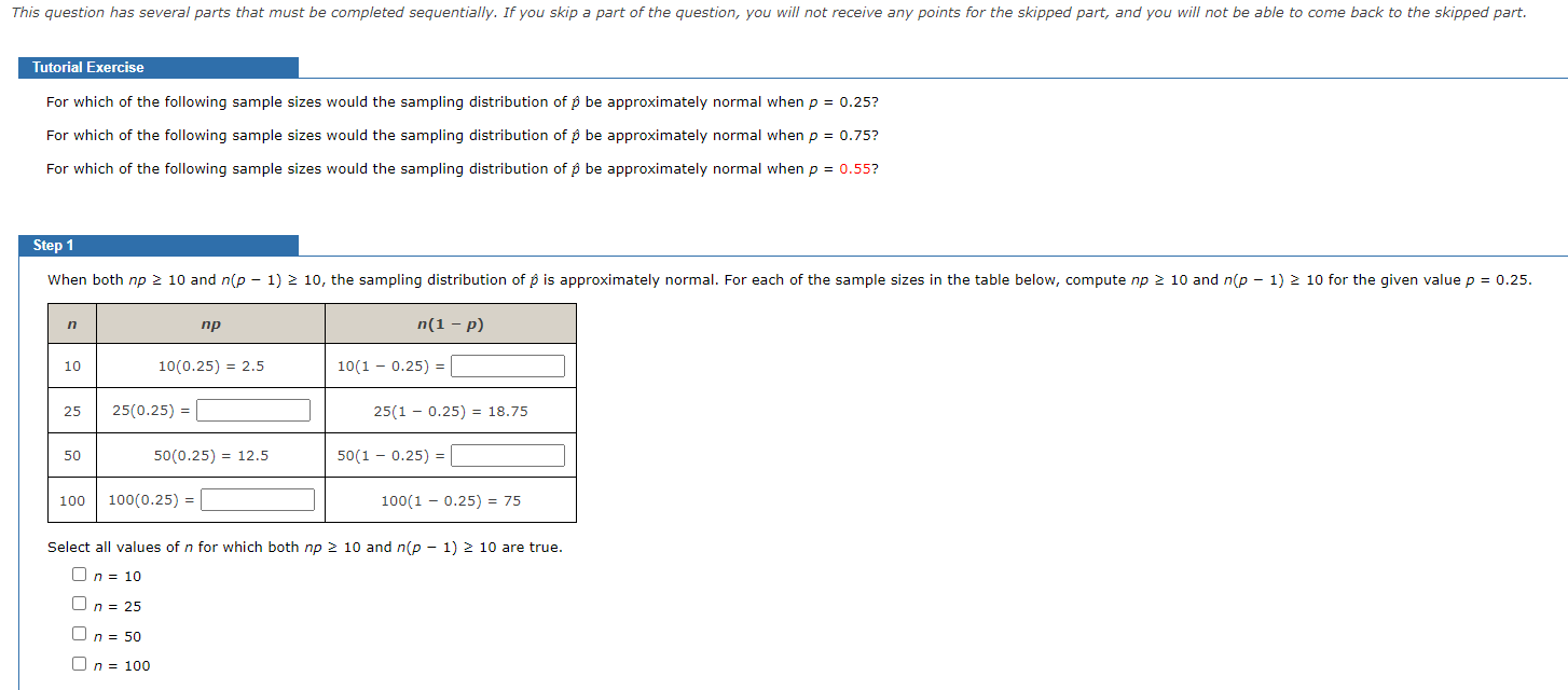 Solved Tutorial ExerciseFor which of the following sample | Chegg.com