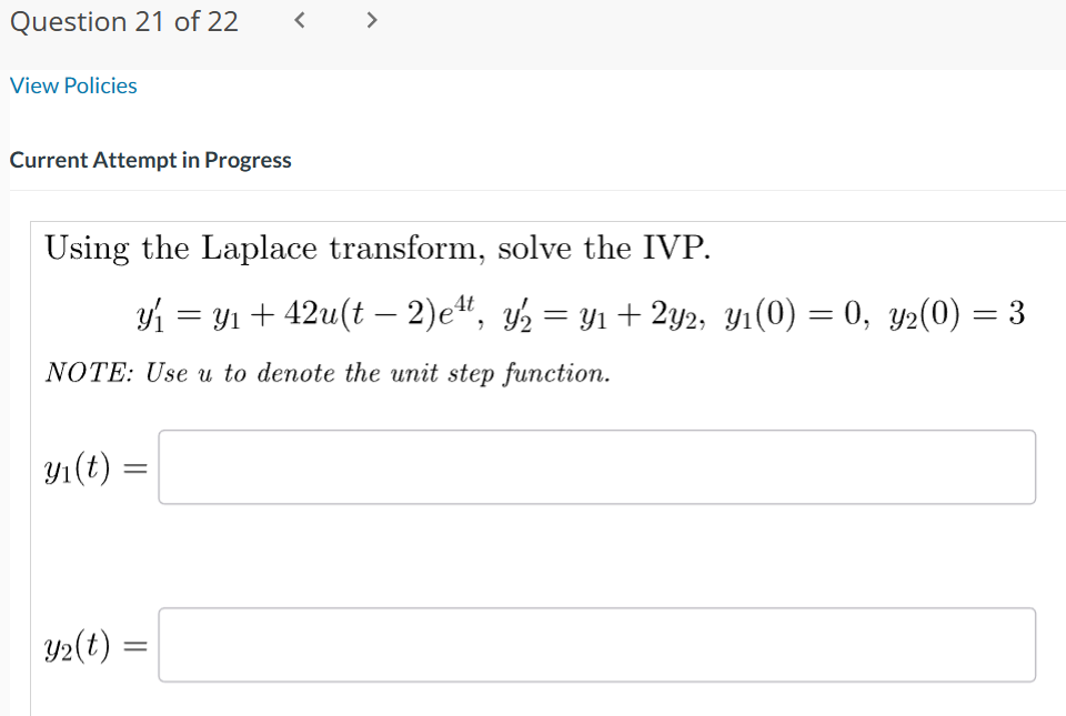 Solved Using the Laplace transform, solve the | Chegg.com