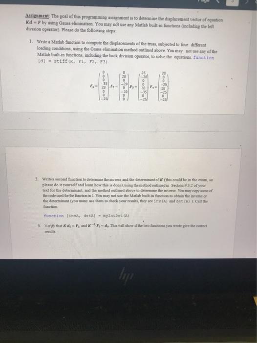 Solved Programming Assignment 3-Truss Analysis Background: | Chegg.com