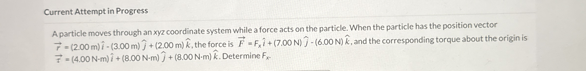 Solved Current Attempt in ProgressA particle moves through | Chegg.com