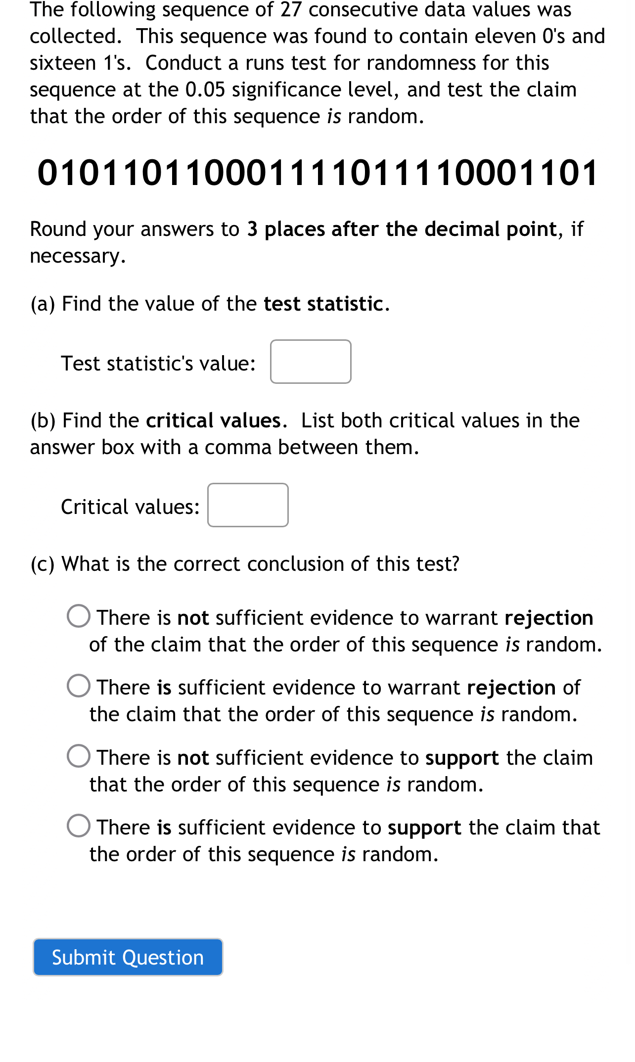 Solved The Following Sequence Of 27 ﻿consecutive Data Values