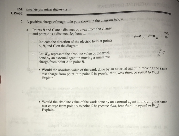 Solved: EM HW-86 Electric Potential Difference 2. A Positi... | Chegg.com