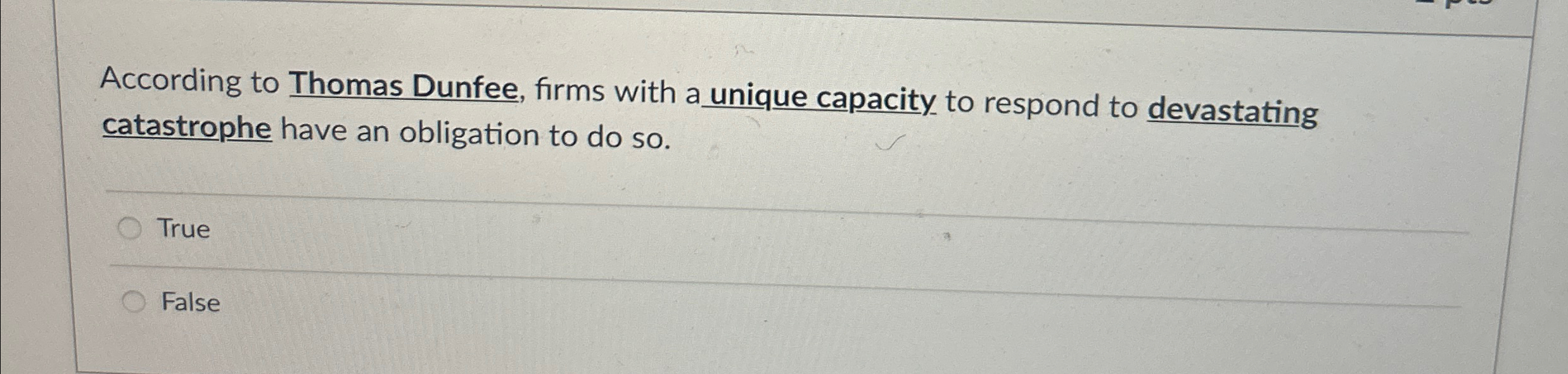 Solved According to Thomas Dunfee, firms with a unique | Chegg.com