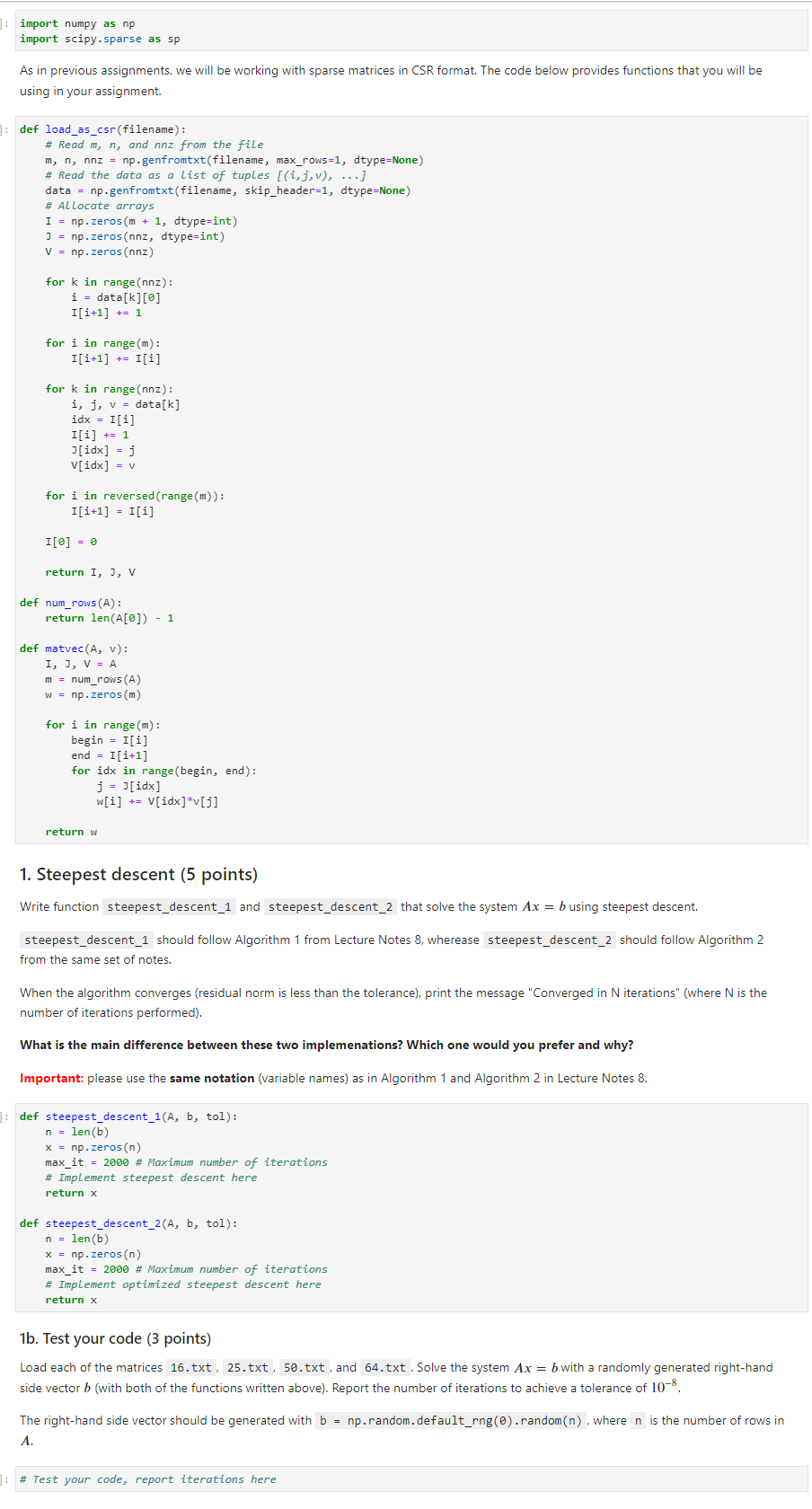 Solved Focus On The Topics Of Iterative Methods Such As