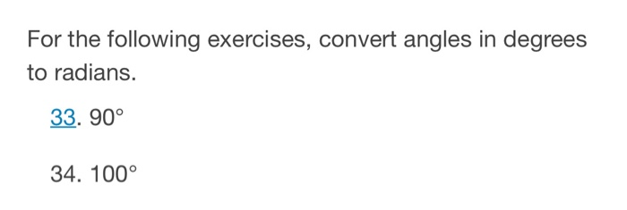Solved For the following exercises, convert angles in | Chegg.com