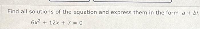 Solved Find all solutions of the equation and express them | Chegg.com