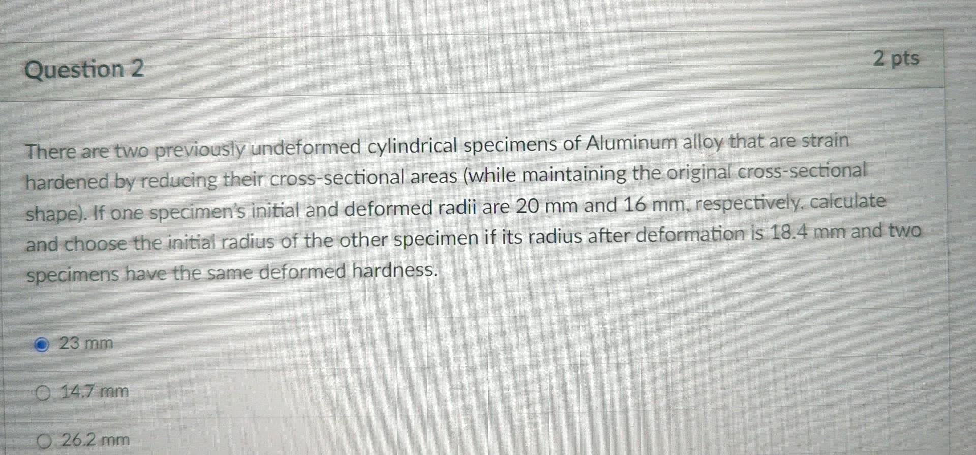 Solved There are two previously undeformed cylindrical | Chegg.com