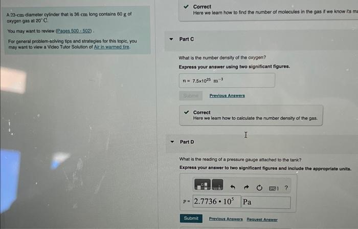 Solved Correct A23-cm-diameter cyinder that is 36 cm long | Chegg.com