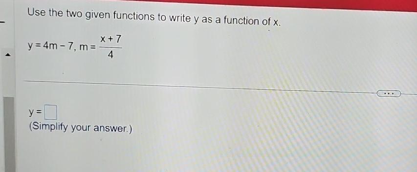 Solved Use the two given functions to write y ﻿as a function | Chegg.com