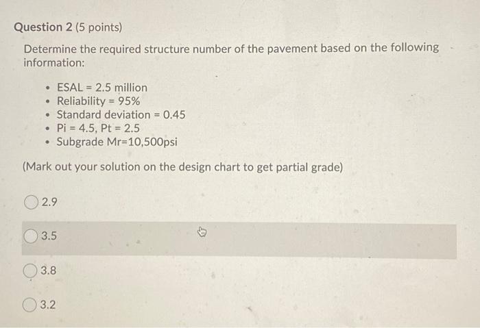 Solved Question 2 (5 points) Determine the required | Chegg.com