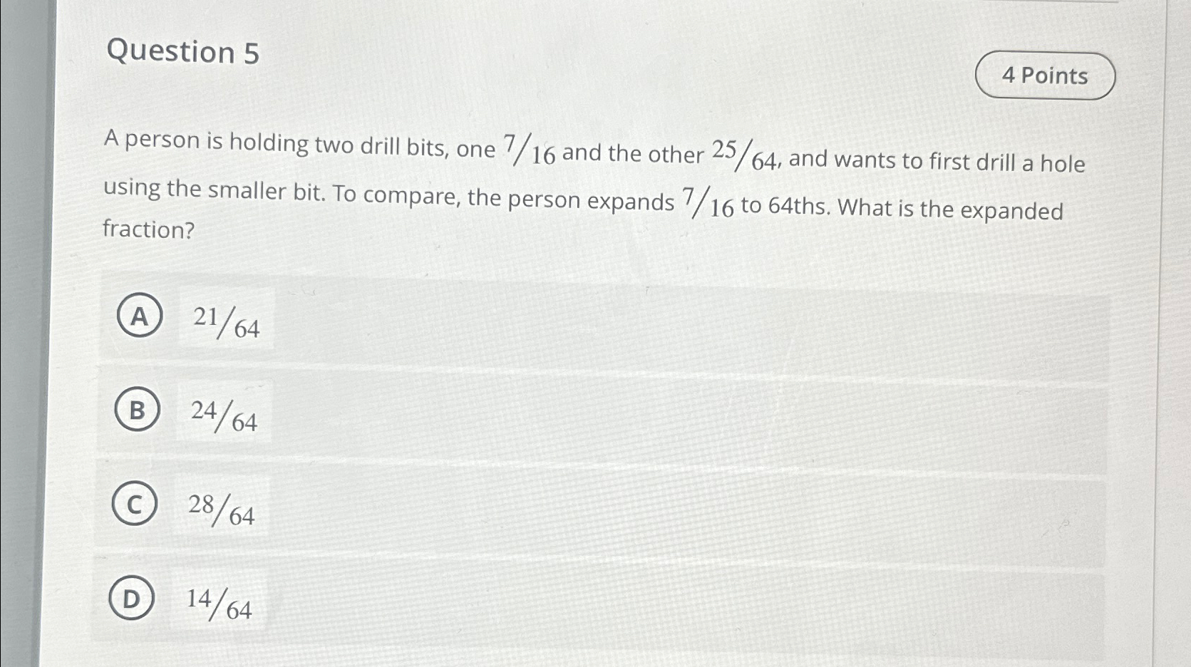 Solved Question 5A person is holding two drill bits, one 716 | Chegg.com