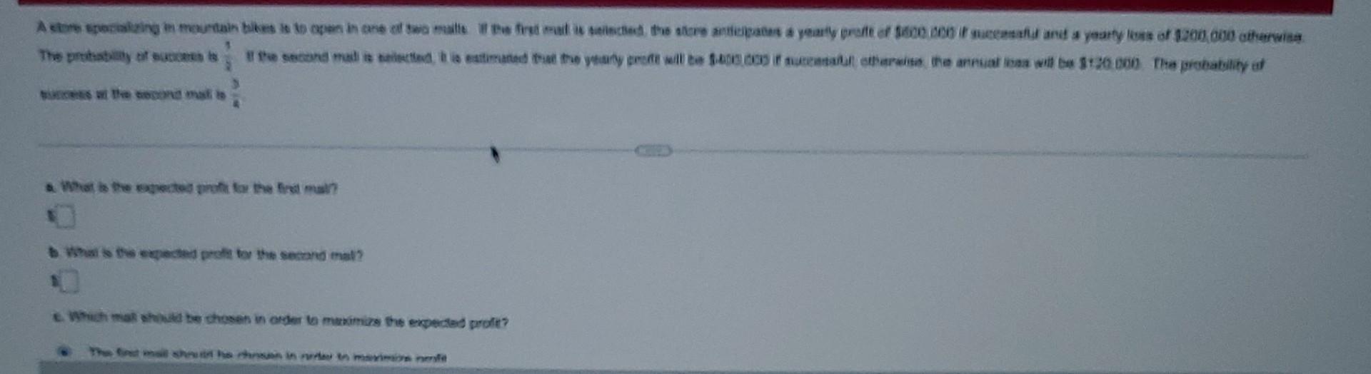 Solved Astoring in mountain bike is to open in one of two | Chegg.com